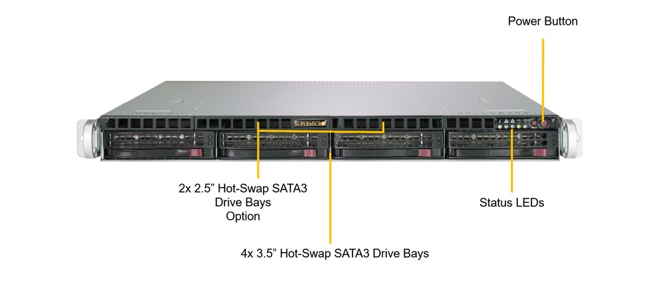 Supermicro 1U Mainstream SYS-5019C-M SuperServer | Supermicro eStore