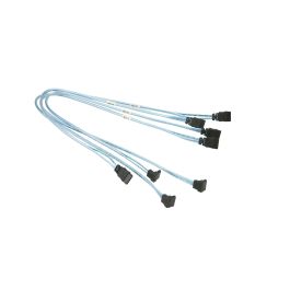 Supermicro Set of 4 SATA Round Straight to 1 Straight & 3 Right Angle ...